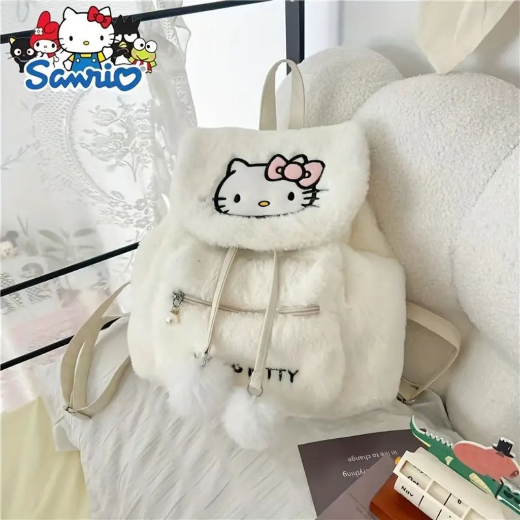 Fluffy backpack store
