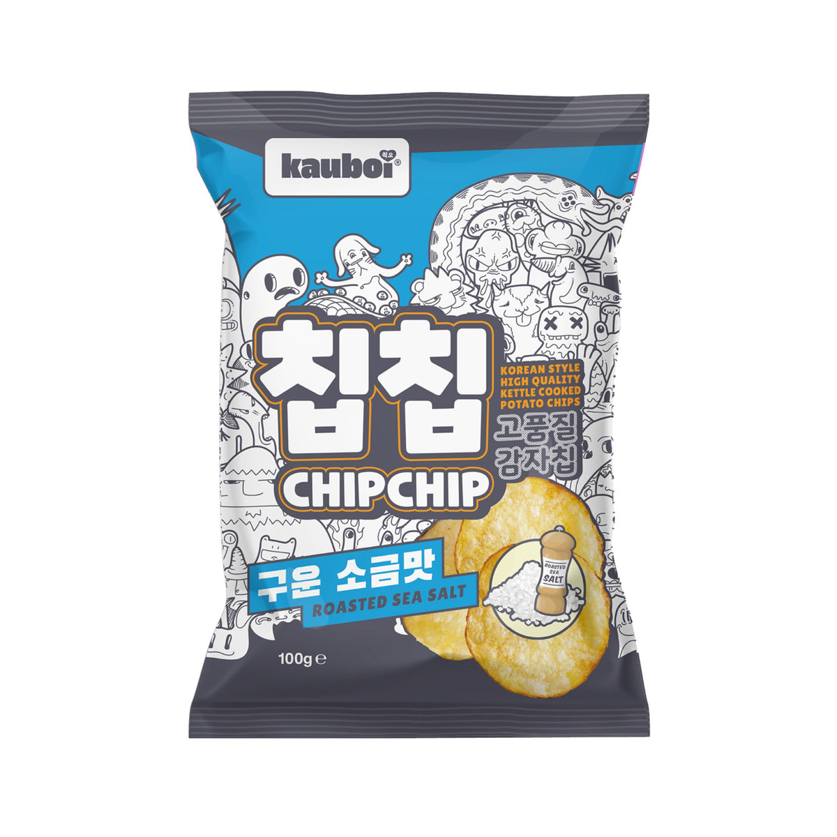 KAUBOI ROASTED SEA SALT CHIP CHIP 100G — Food For Foodies