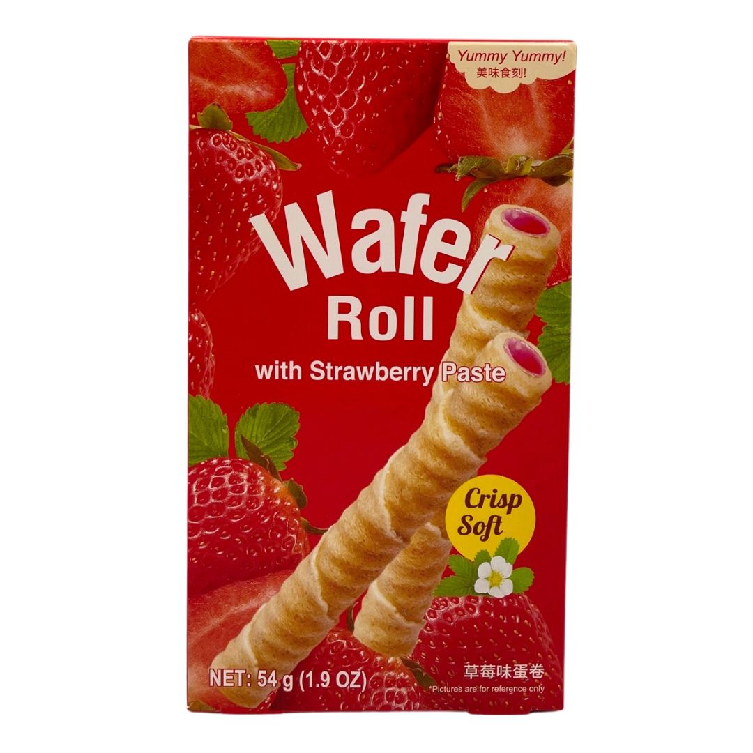 WAFER ROLL STRAWBERRY PASTE FLAVOUR 54G — Food For Foodies